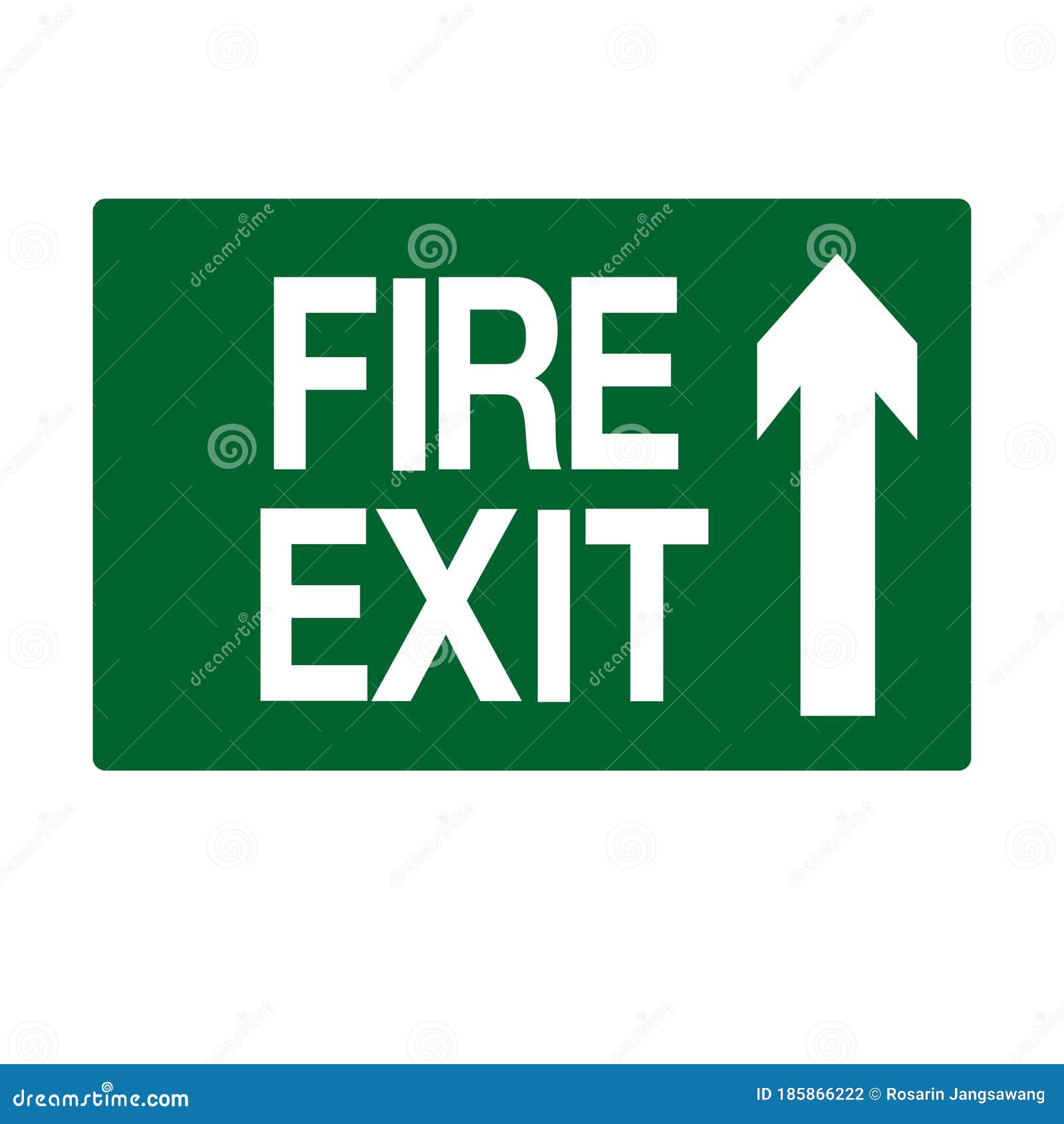 Fire Exit Green Symbol Sign, Vector Illustration, Isolate on White ...