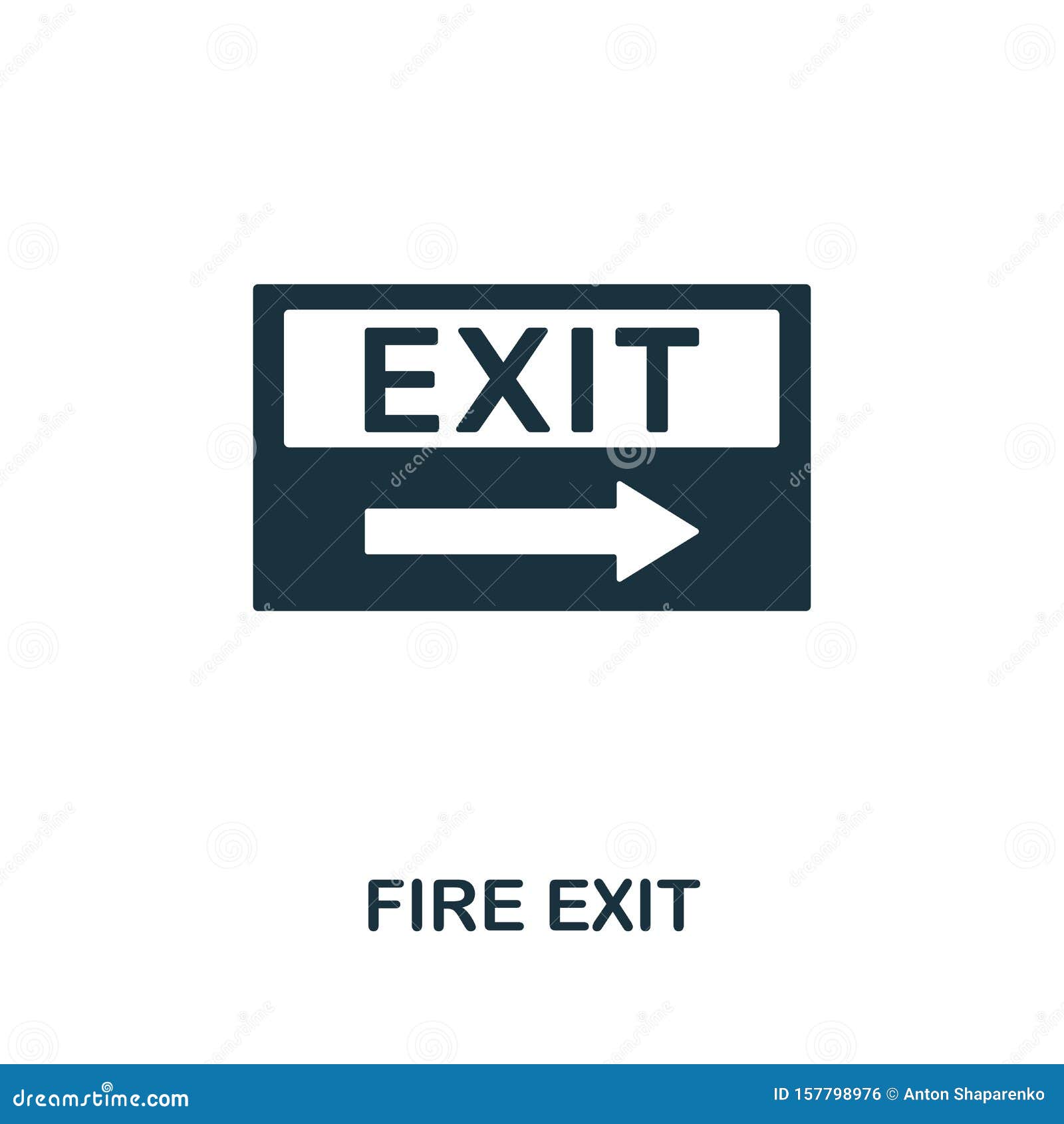 Fire Exit Icon. Creative Element Design from Fire Safety Icons ...