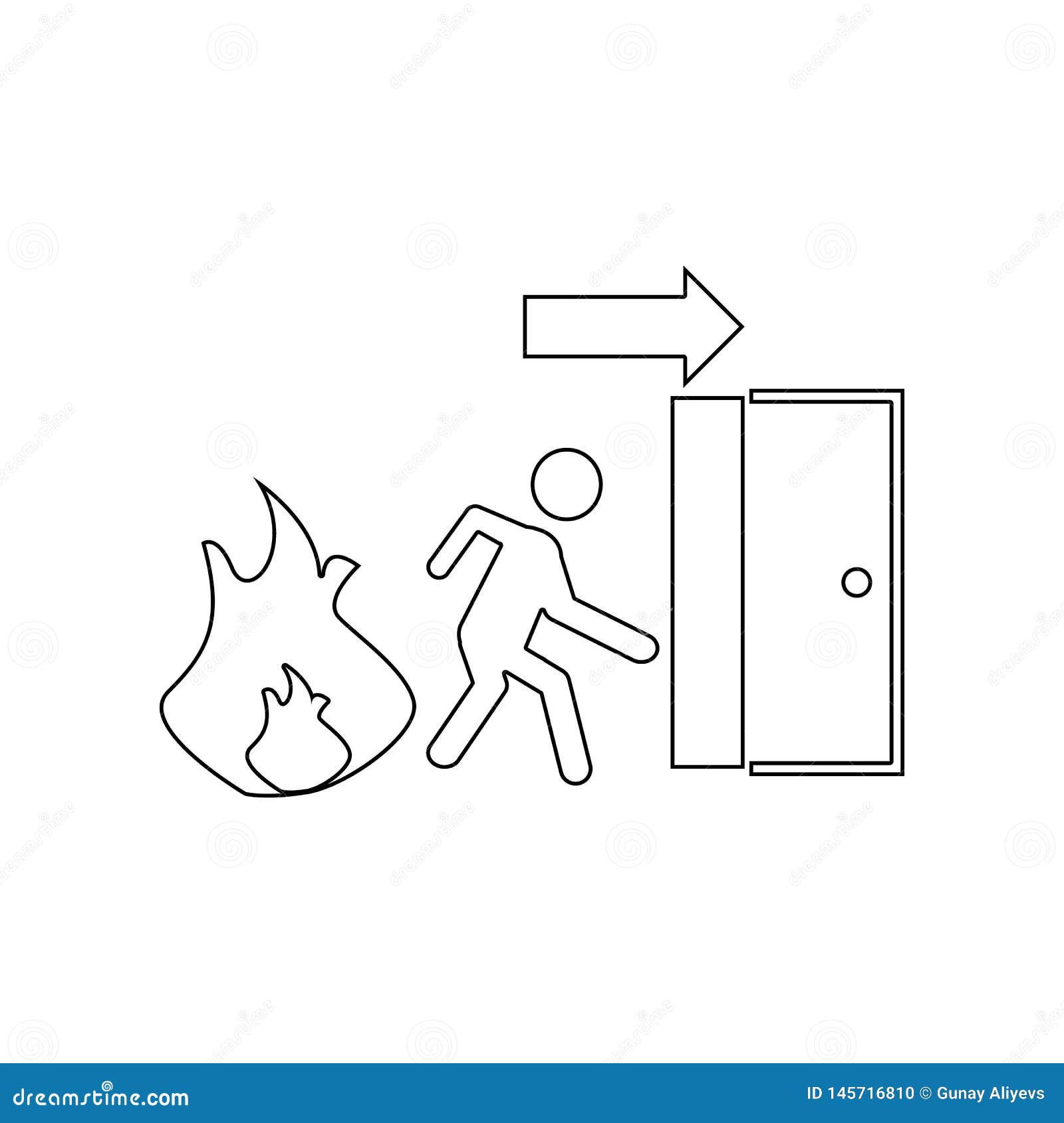 Fire Exit Icon. Element of Fireman for Mobile Concept and Web Apps Icon ...