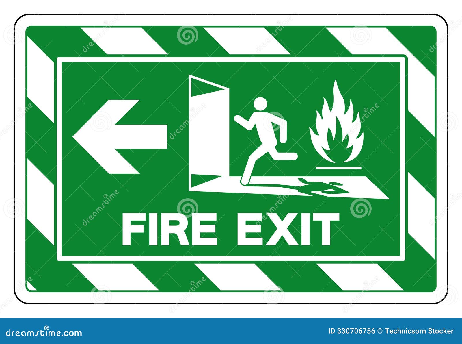 Fire Exit Left Symbol Sign, Vector Illustration, Isolate on White ...