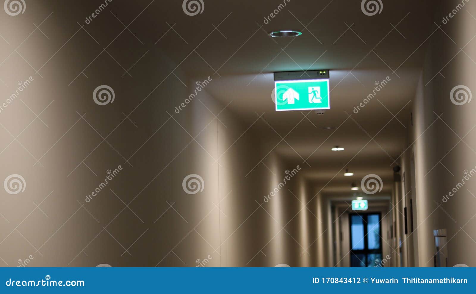 Fire Exit in Modern Concrete Building. Stock Photo - Image of ladder ...