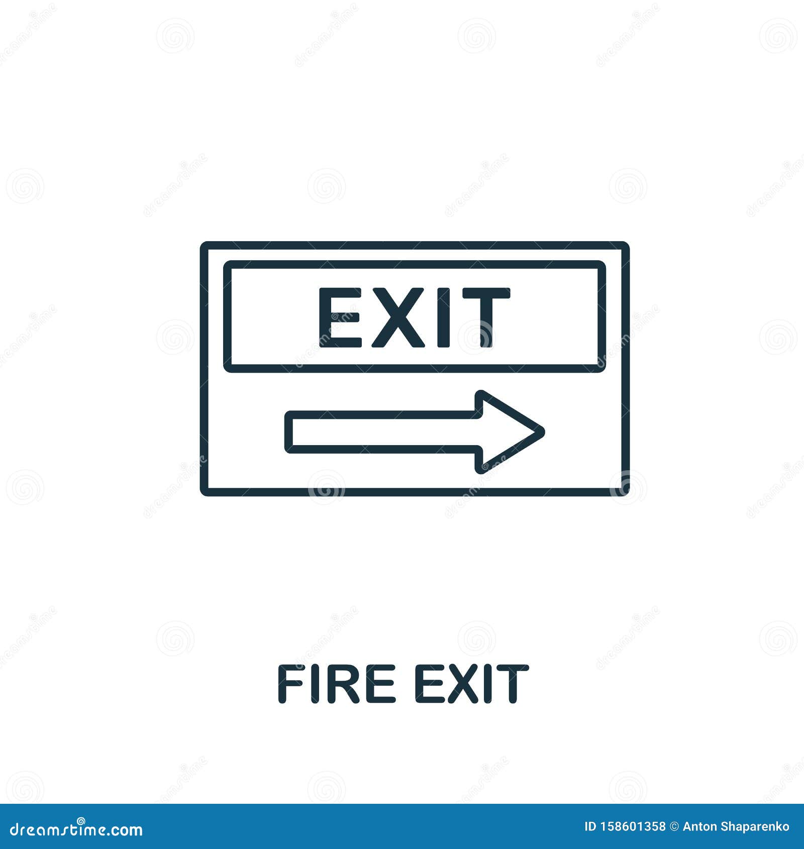 Fire Exit Outline Icon. Thin Line Concept Element from Fire Safety ... Fire Exit Outline Icon. Thin Line Concept Element from Fire Safety ...