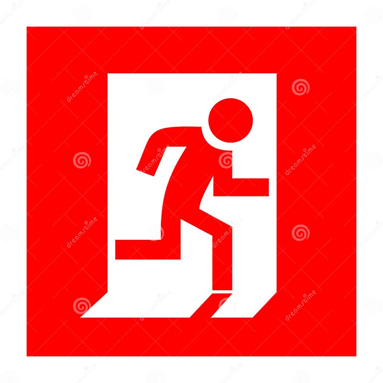 Fire exit stock vector. Illustration of board, icons - 33614809