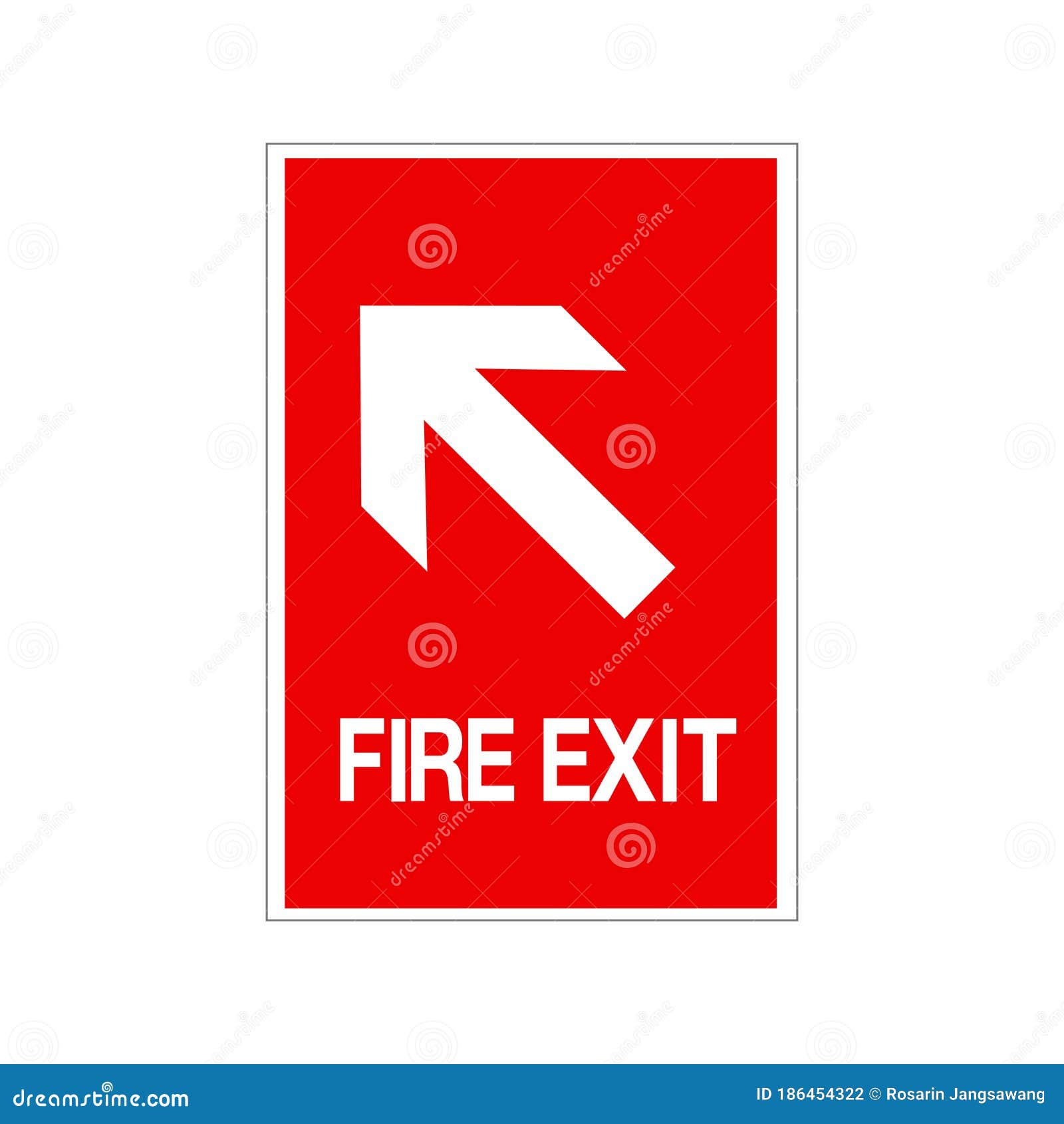 Fire Exit Red Symbol Sign, Vector Illustration, Isolate on White ...
