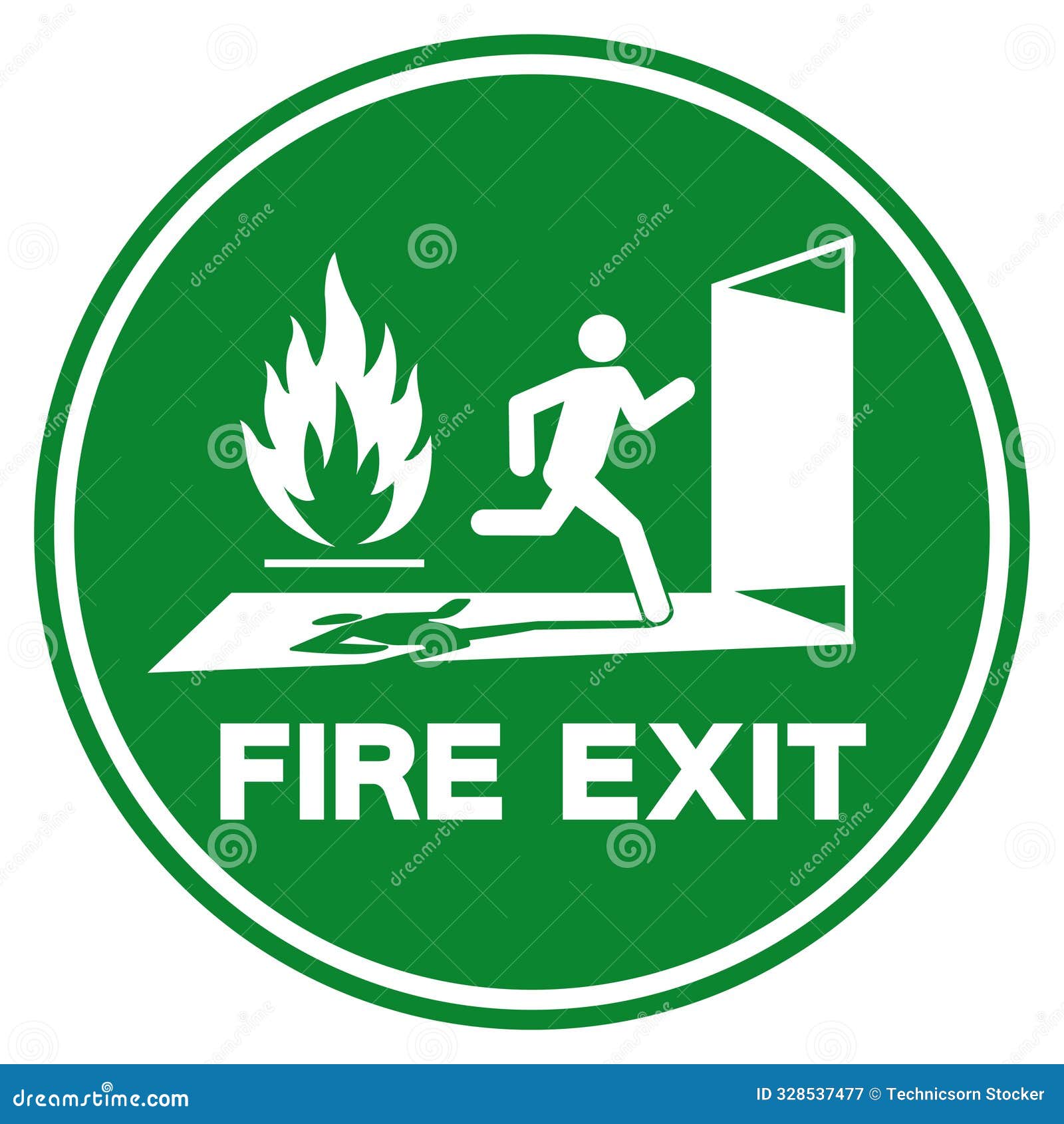 Fire Exit Right Symbol Sign, Vector Illustration, Isolate on White ...
