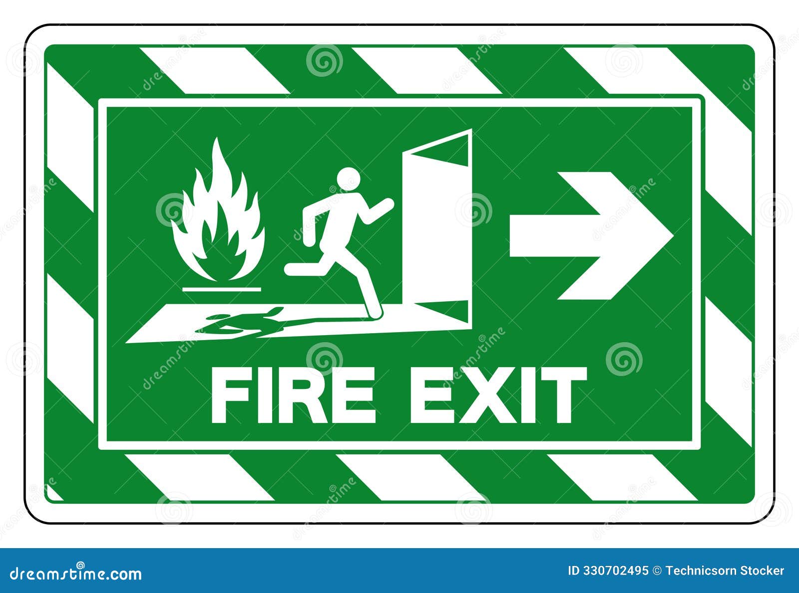 Fire Exit Right Symbol Sign, Vector Illustration, Isolate on White ...