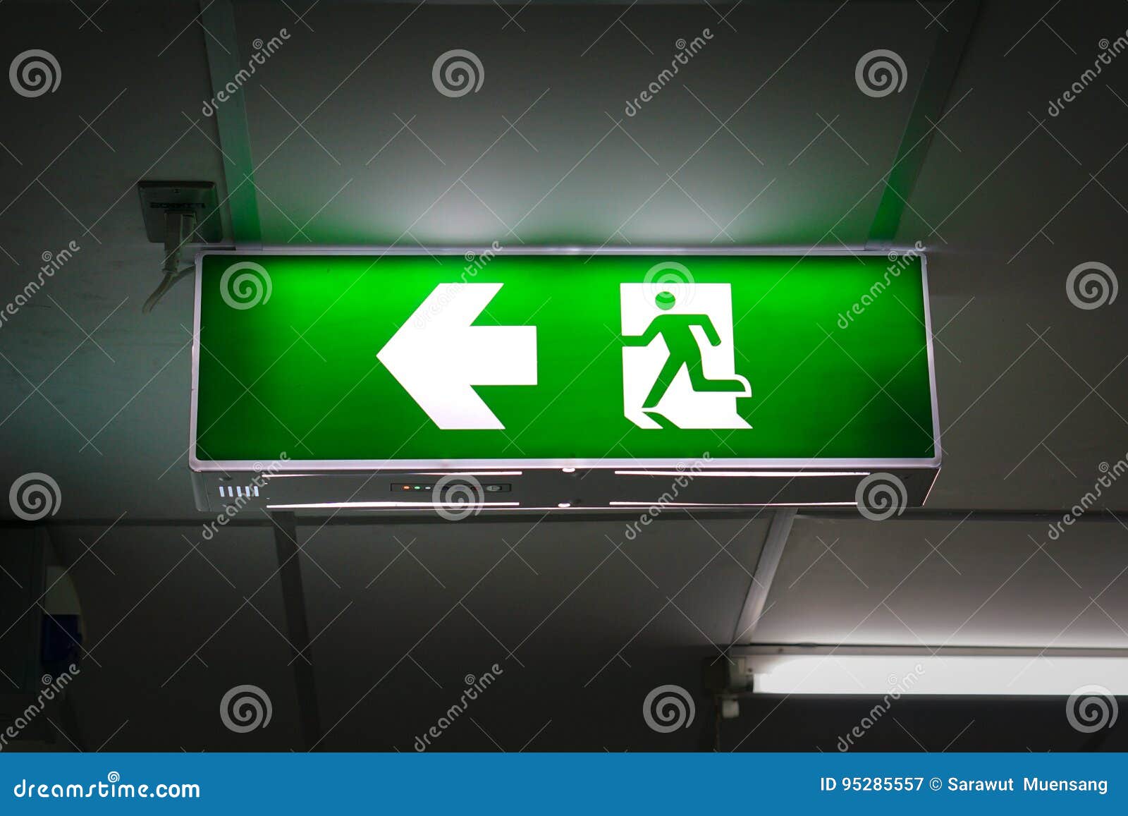 Fire exit stock image. Image of evacuation, escape, interior - 95285557