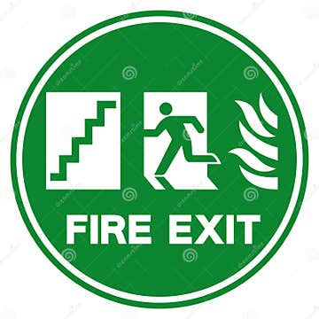 Fire Exit Stair Left Symbol Sign, Vector Illustration, Isolate on White ...