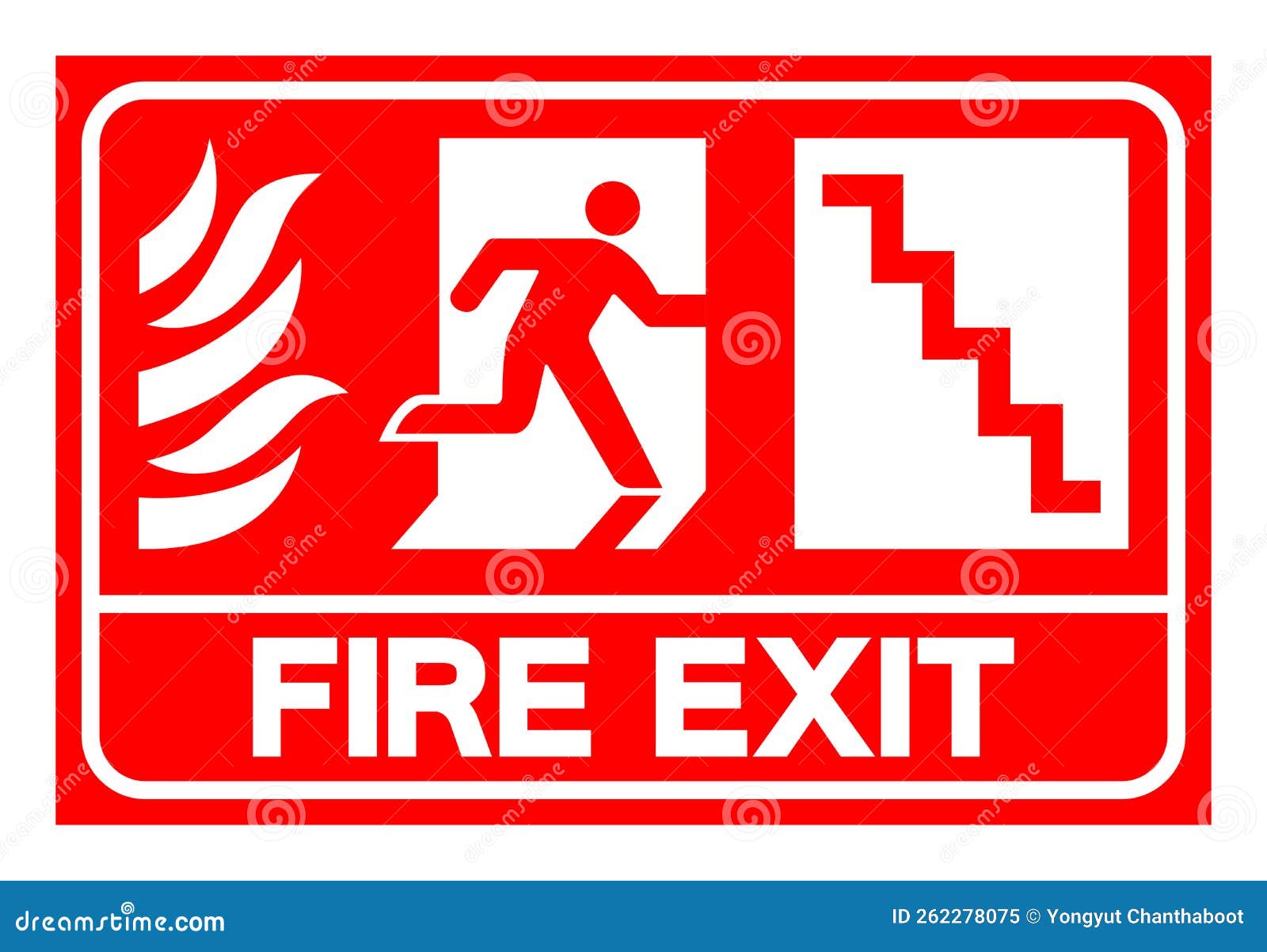 Fire Exit Symbol Sign, Vector Illustration, Isolate on White Background ...