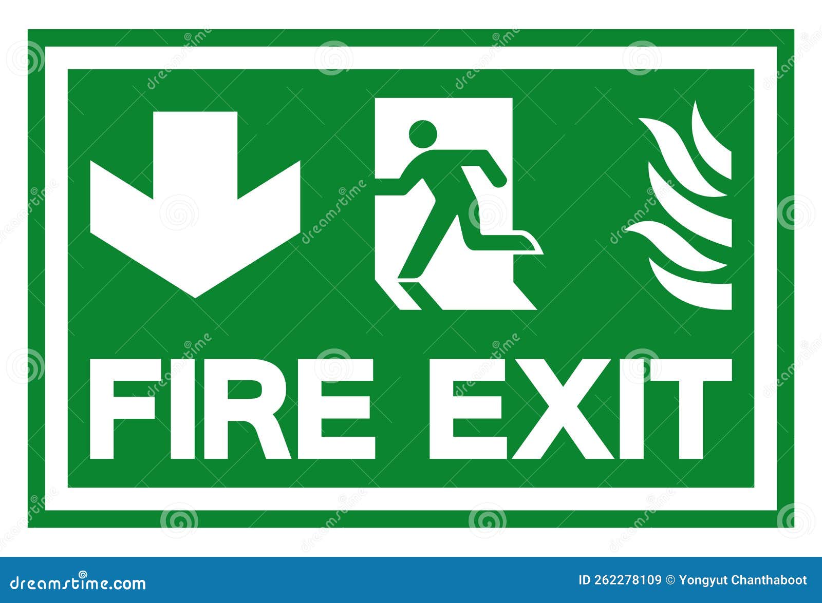 Fire Exit Symbol Sign, Vector Illustration, Isolate on White Background ...