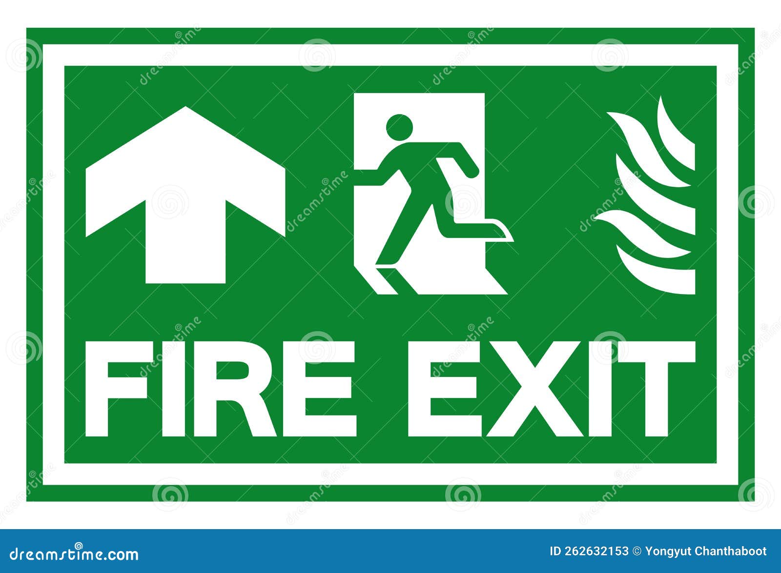 Fire Exit Symbol Sign, Vector Illustration, Isolate on White Background ...
