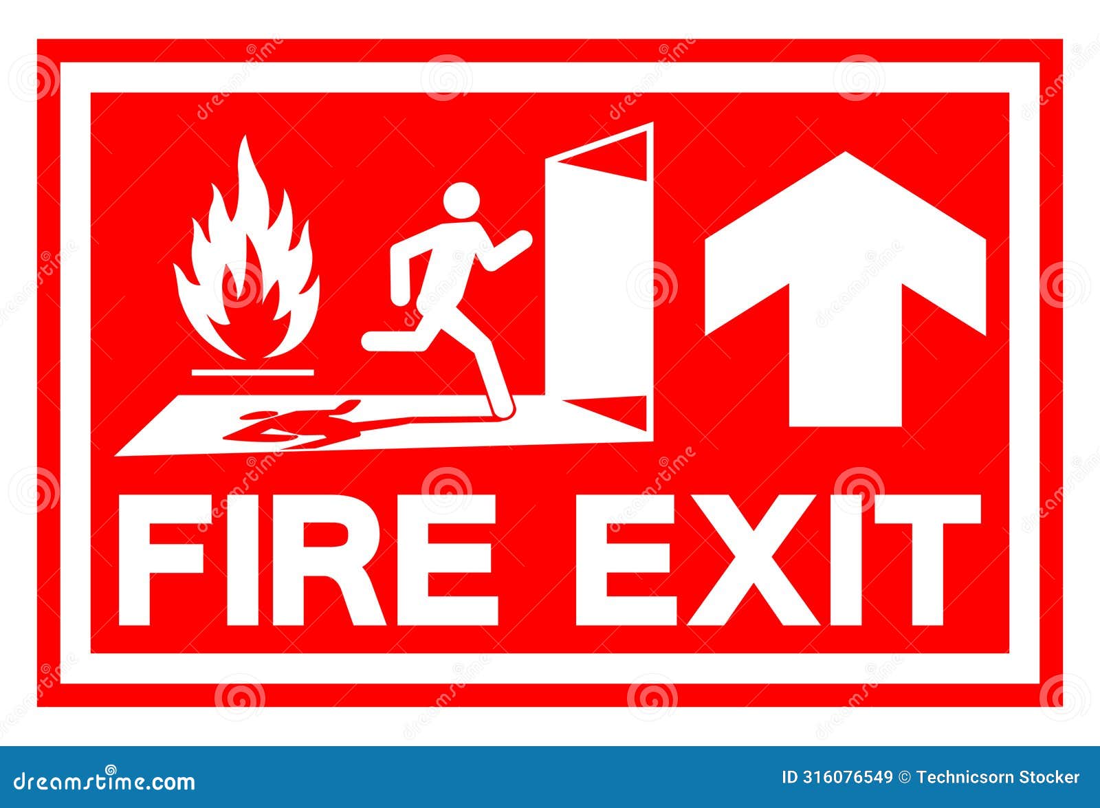 Fire Exit Symbol Sign, Vector Illustration, Isolate on White Background ...