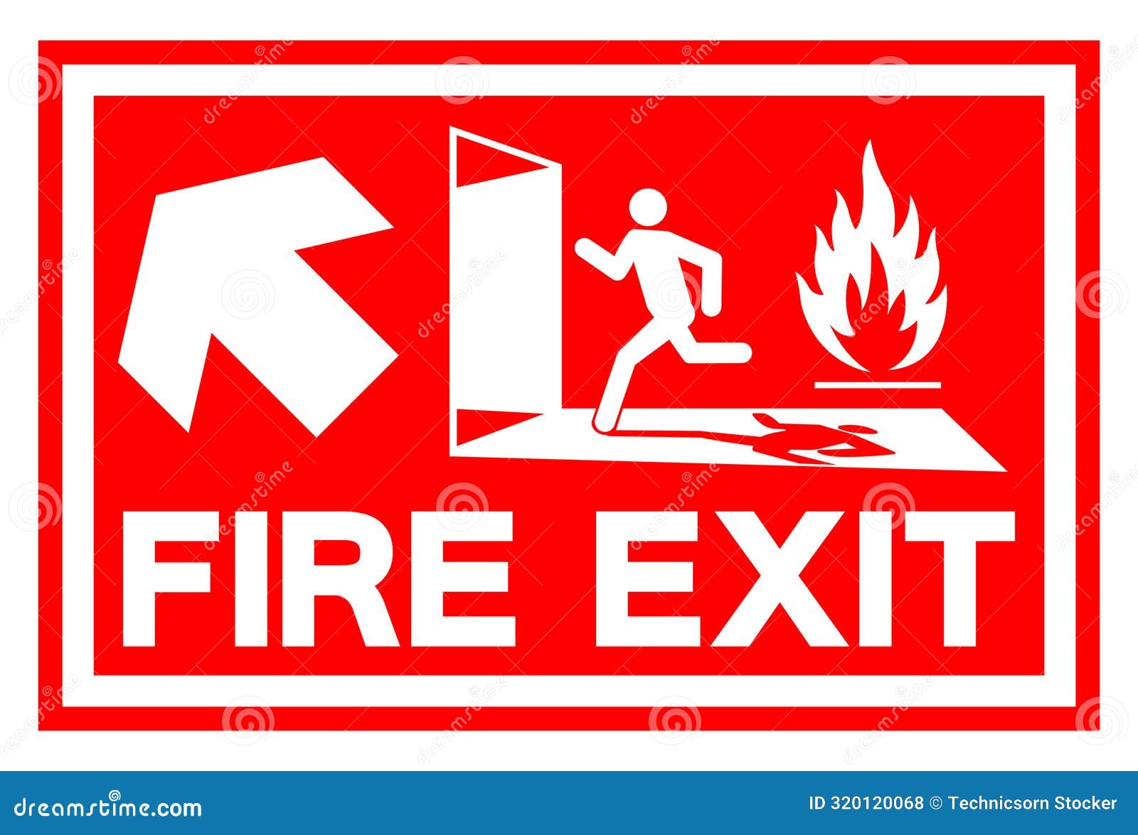 Fire Exit Symbol Sign, Vector Illustration, Isolate on White Background ...