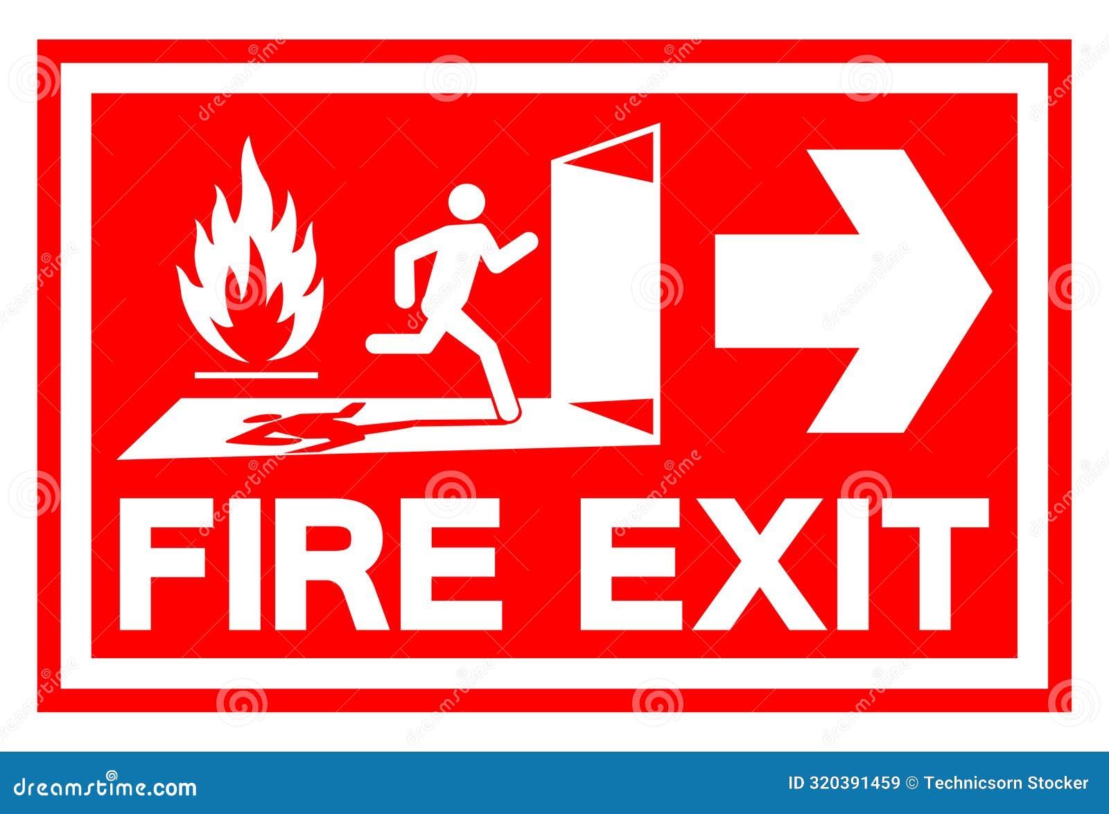 Fire Exit Symbol Sign, Vector Illustration, Isolate on White Background ...