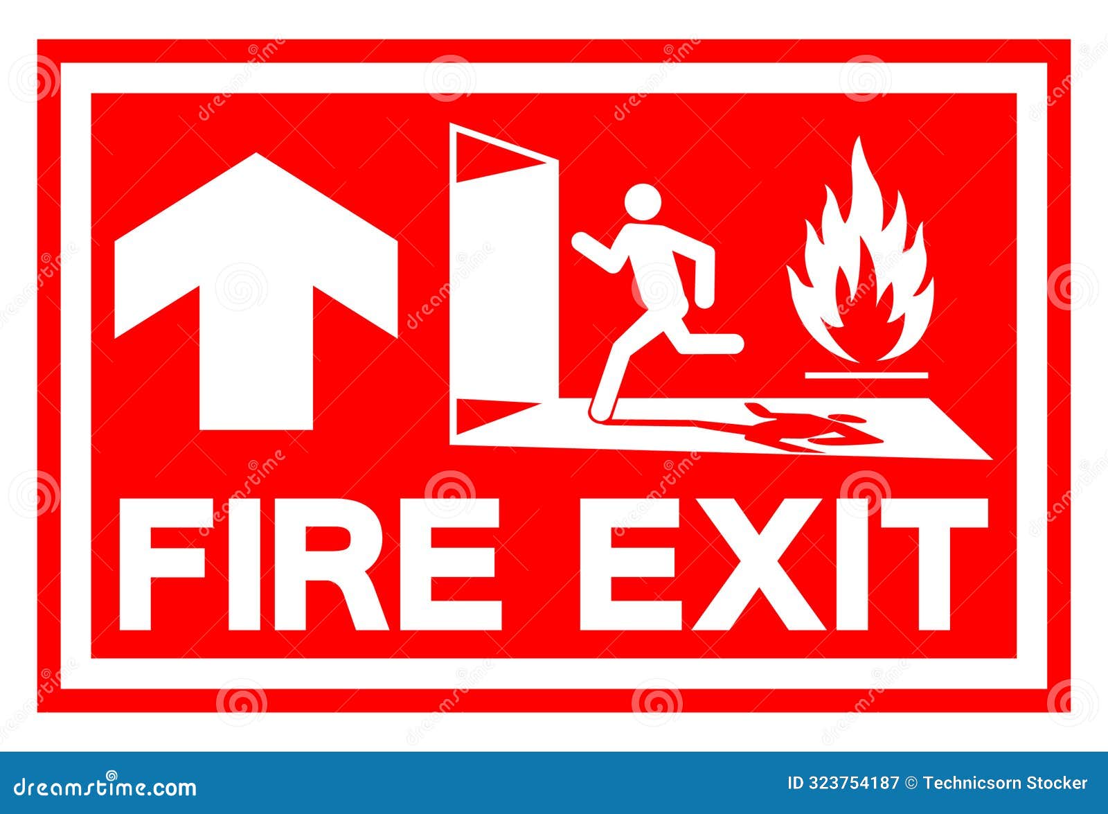 Fire Exit Symbol Sign, Vector Illustration, Isolate on White Background ...