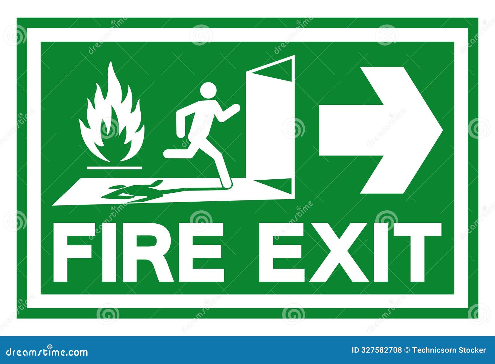 Fire Exit Symbol Sign, Vector Illustration, Isolate on White Background ...