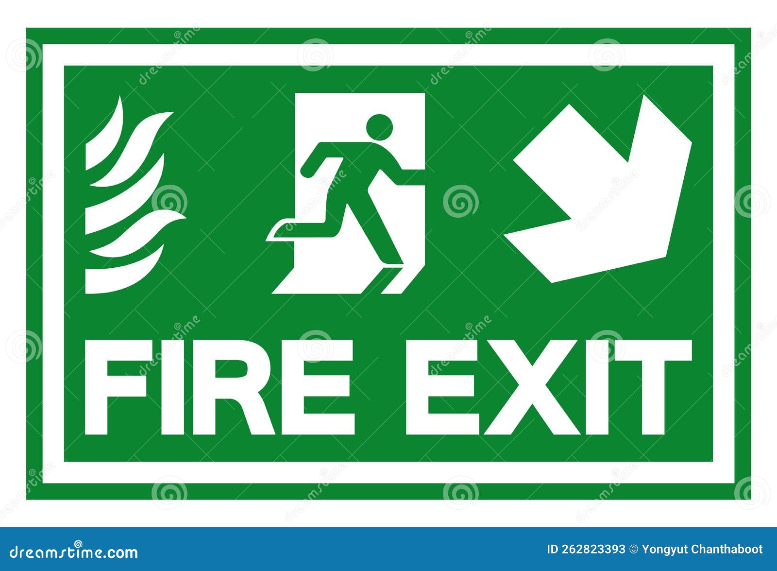 Fire Exit Symbol Sign, Vector Illustration, Isolate on White Background ...