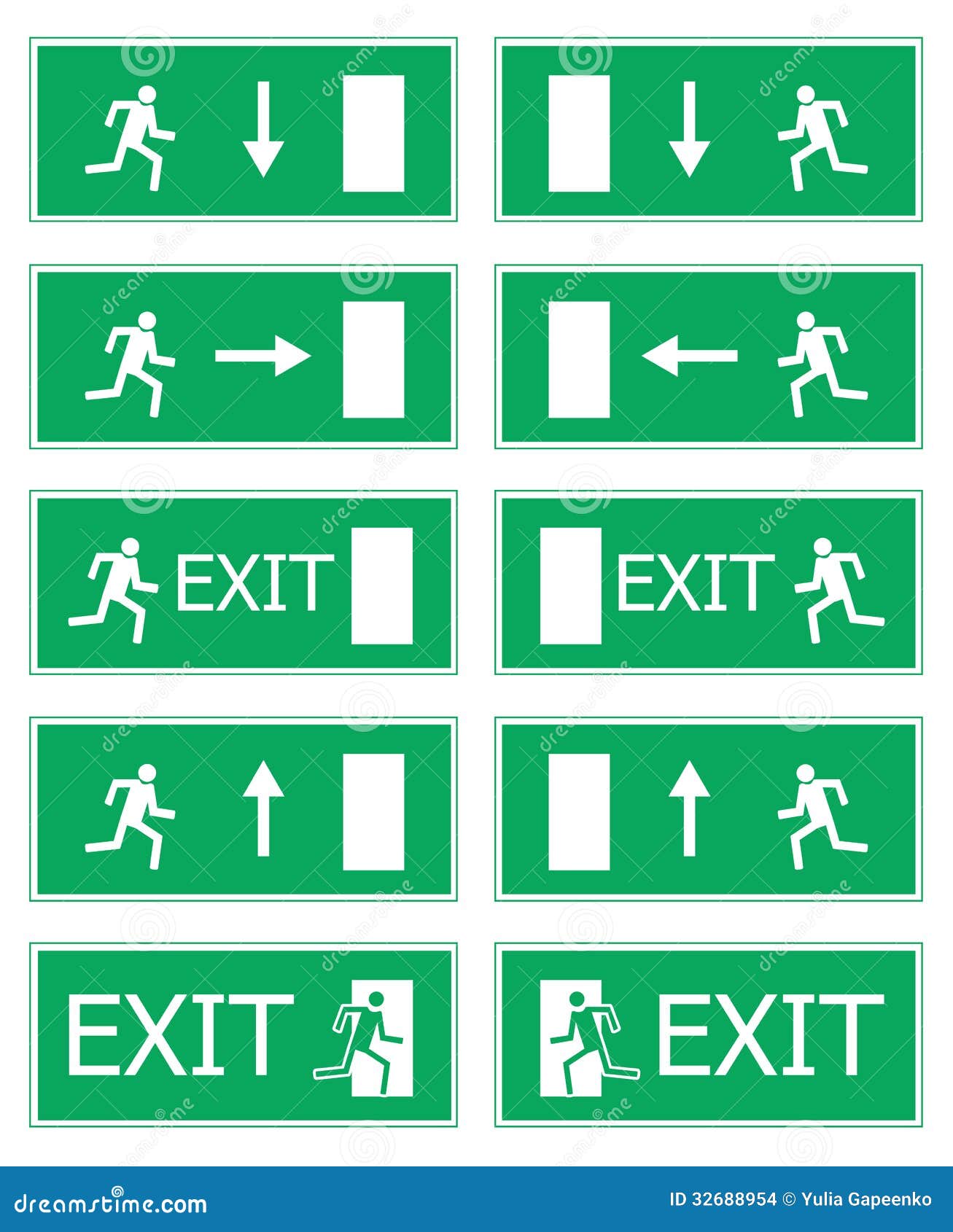 Fire Exit. Vector Illustration Stock Vector - Illustration of direction ...