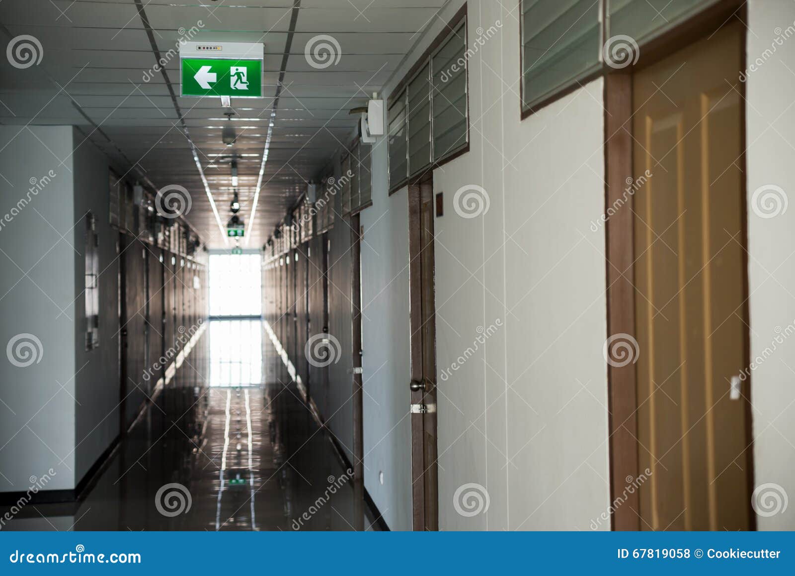 Fire exit way concept stock photo. Image of frame, safe - 67819058