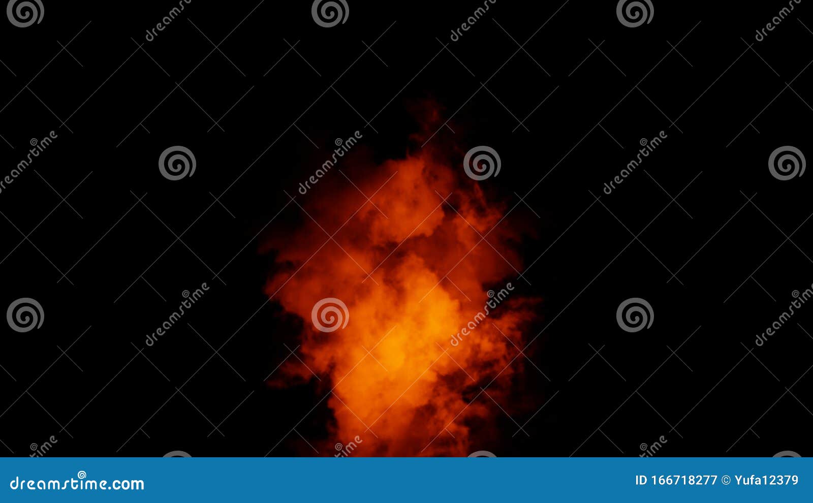 Fire Explosion Chemistry Experiment Smoke On Isolated Black Background ...