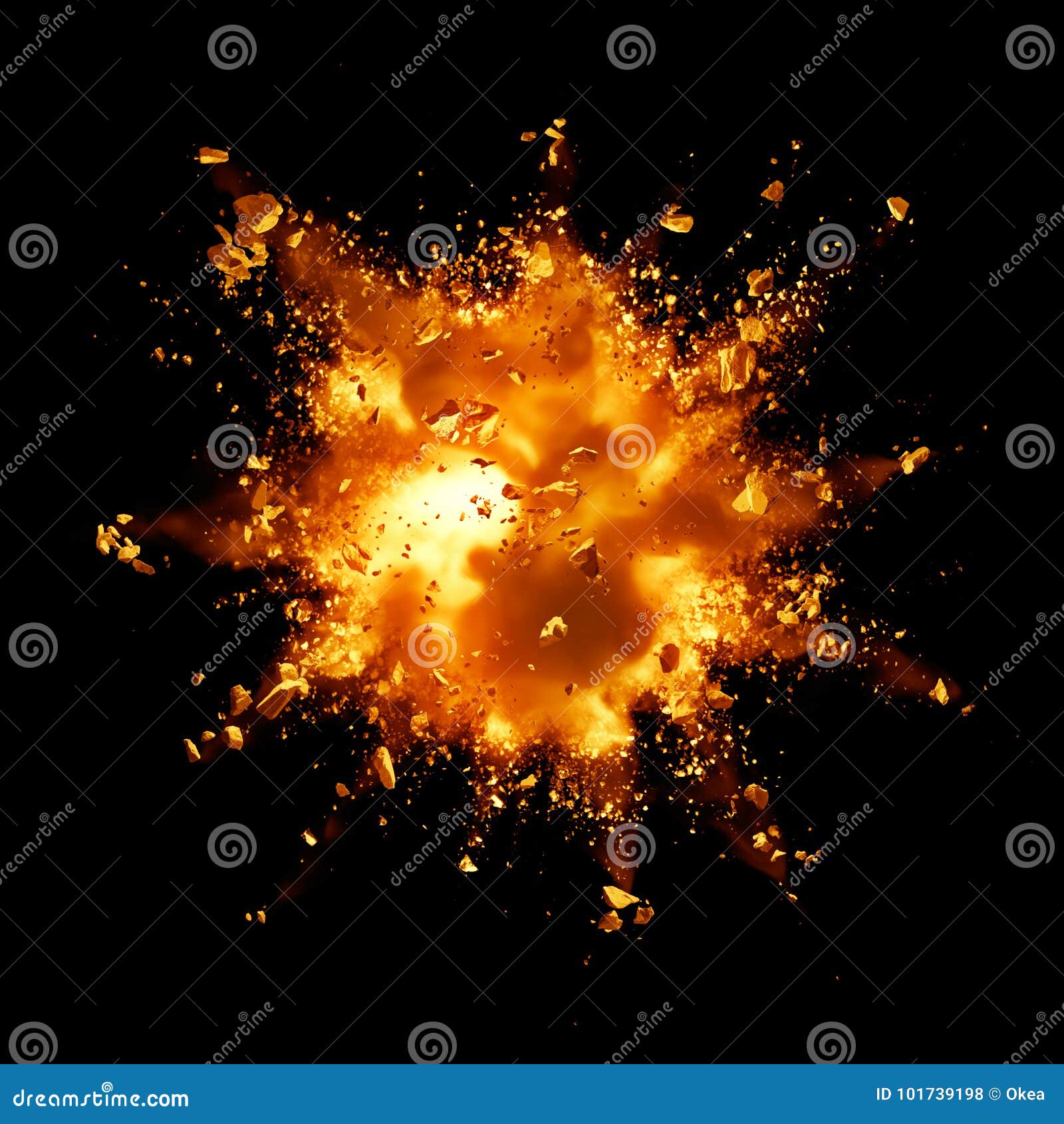 Explosion Black Background