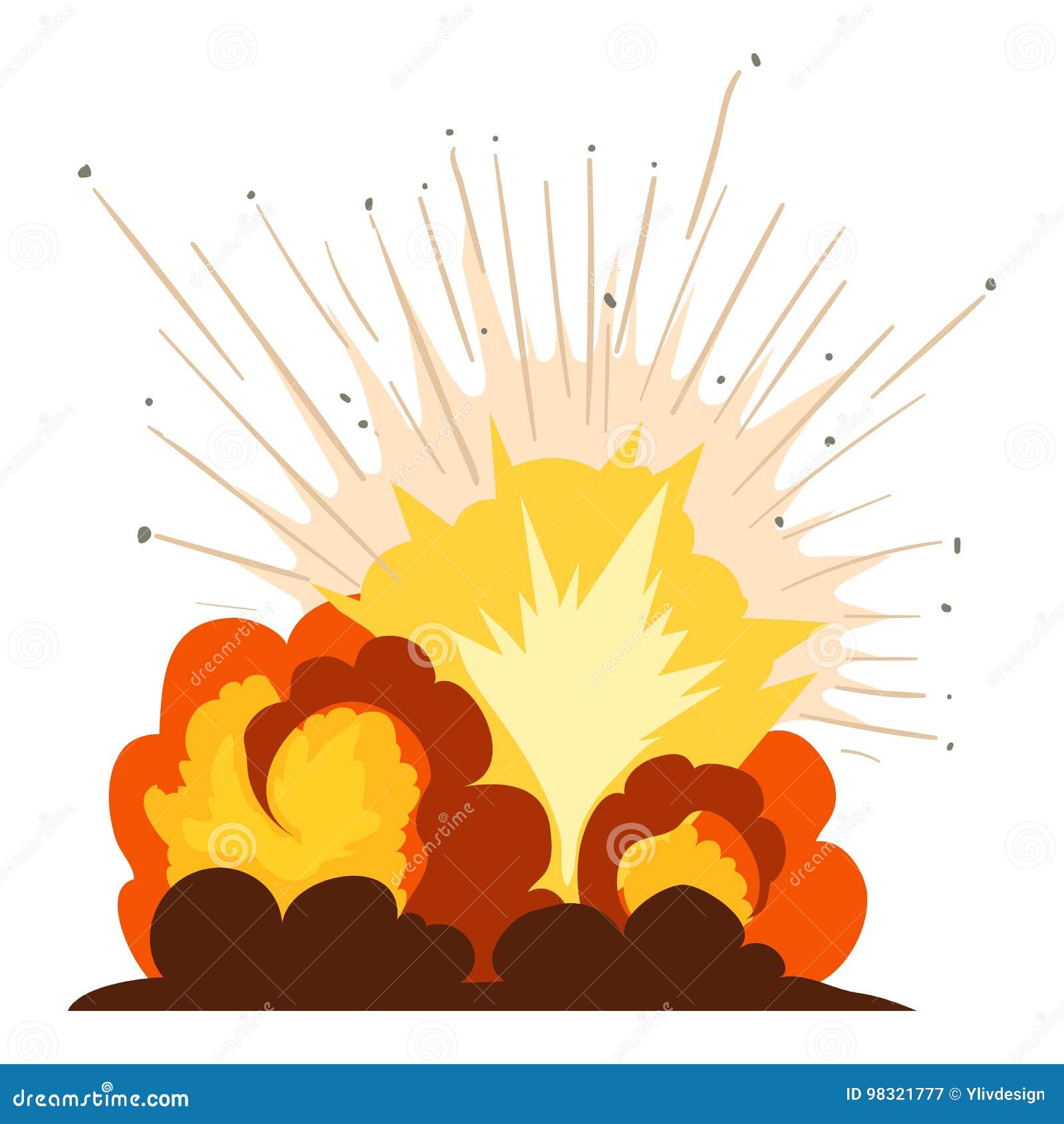 Fire Explosion Icon, Cartoon Style Stock Vector - Illustration of ...