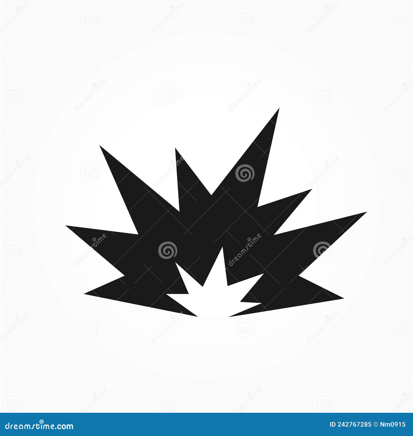 Fire Explosion Icon. War And Bomb Symbol. Isolated Vector Image ...