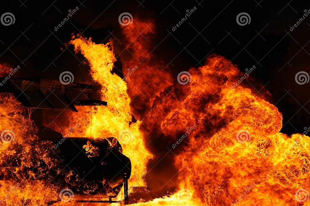 Fire and explosion editorial photo. Image of petrolium - 46796086