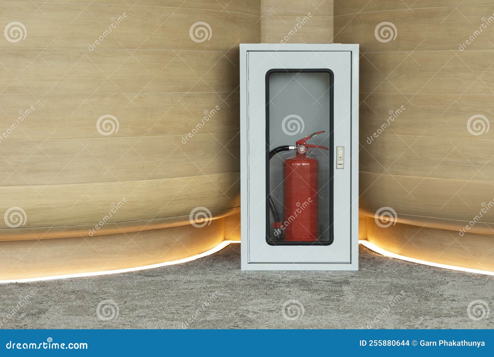 Fire Extinguish Equipment on the Wall in an Corridor Stock Photo ...