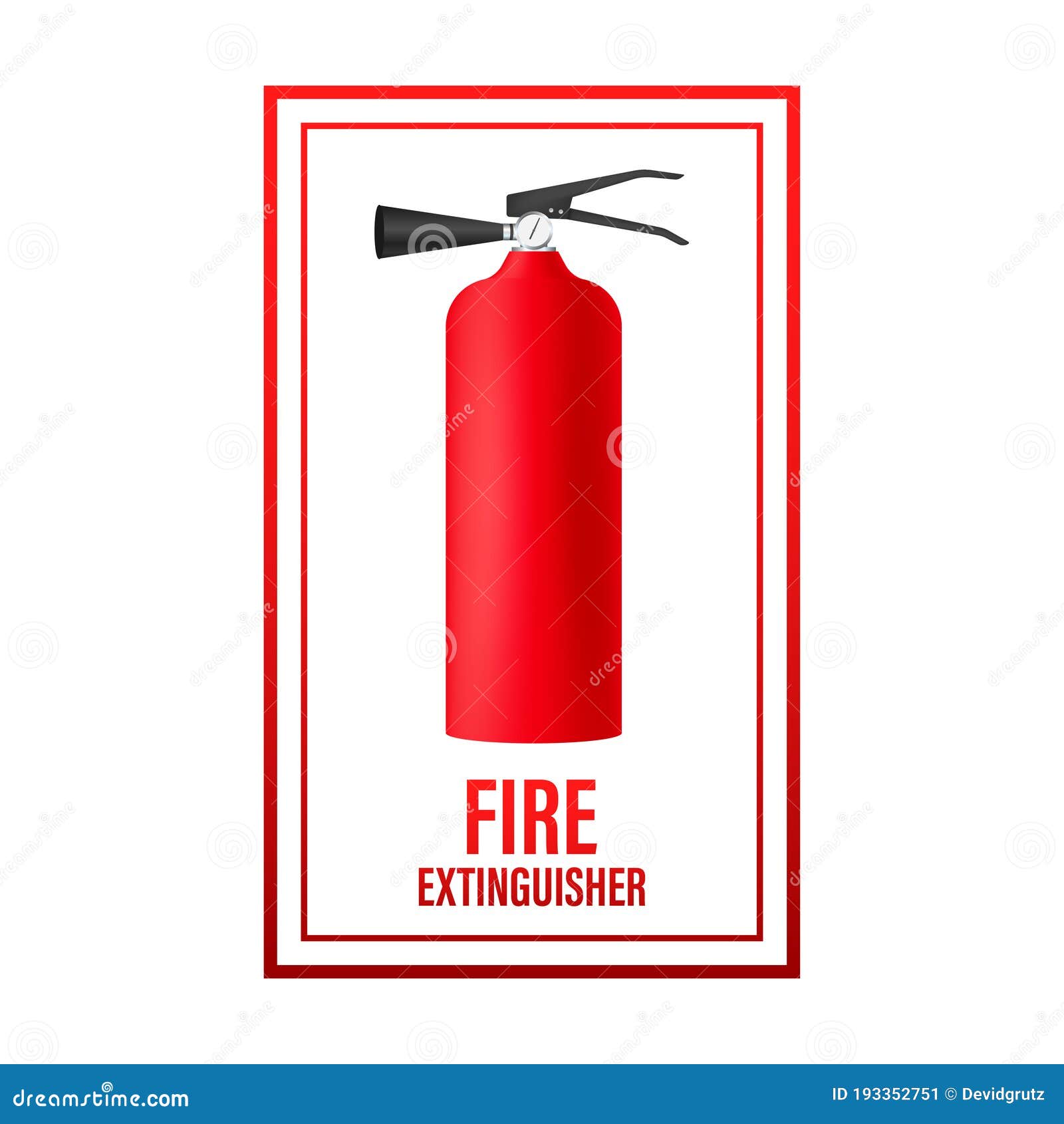 Fire Extinguisher Aimed at the Fire. Protection Symbol. Vector Stock ...