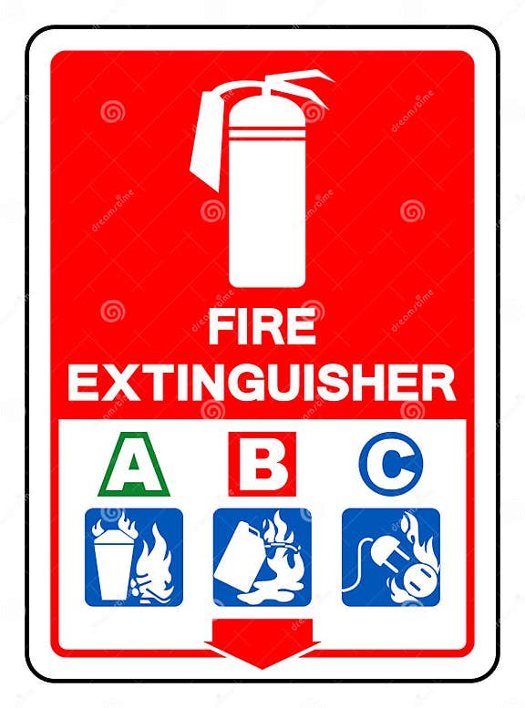 Fire Extinguisher a B C Symbol Sign, Vector Illustration, Isolate on ...
