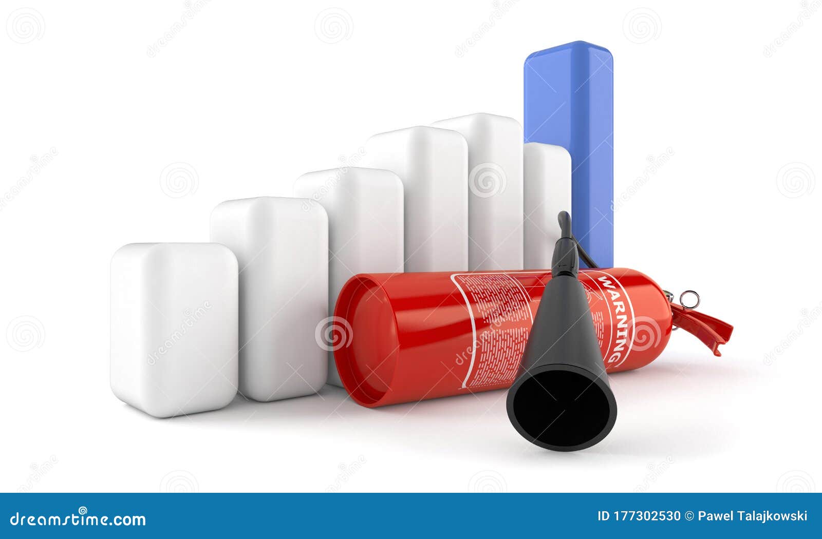 Fire Extinguisher with Chart Stock Illustration - Illustration of ...