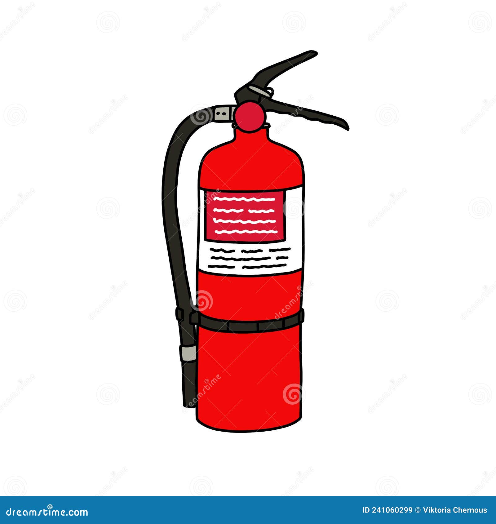 Fire Extinguisher Doodle Icon, Vector Color Line Illustration Stock ...