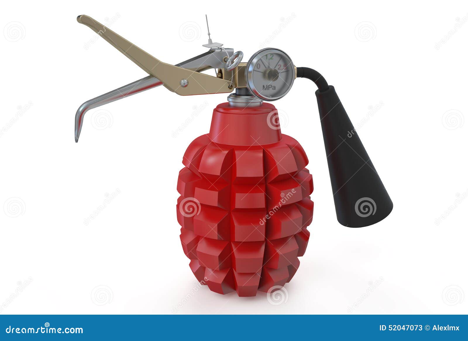 Fire Extinguisher in the Form of Grenades Stock Illustration ...
