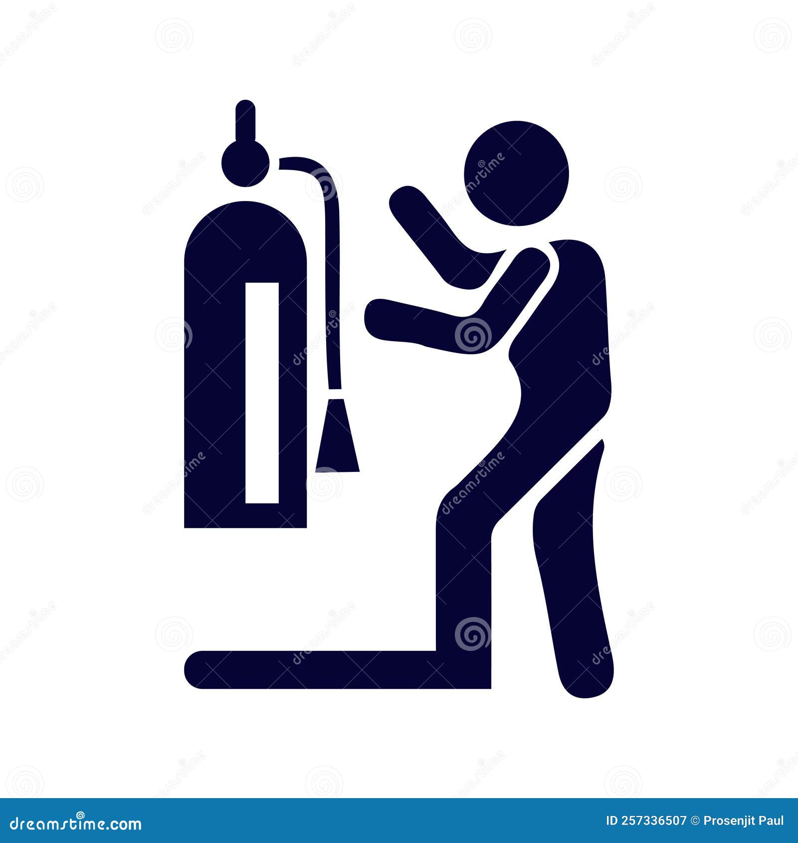 Fire Extinguisher Gas Safety Danger Emergency Icon Stock Vector ...