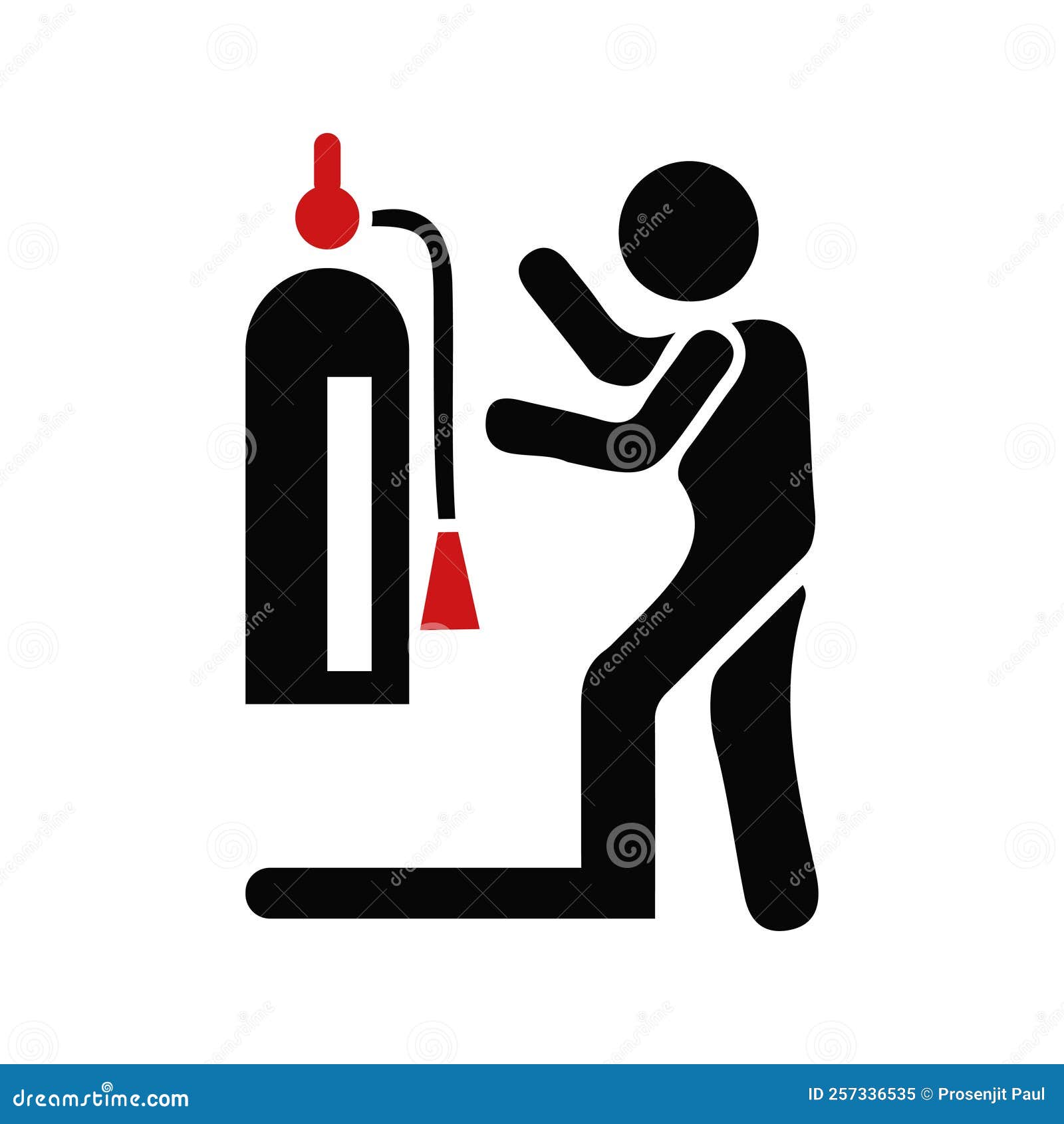 Fire Extinguisher Gas Safety Danger Emergency Icon Stock Vector ...