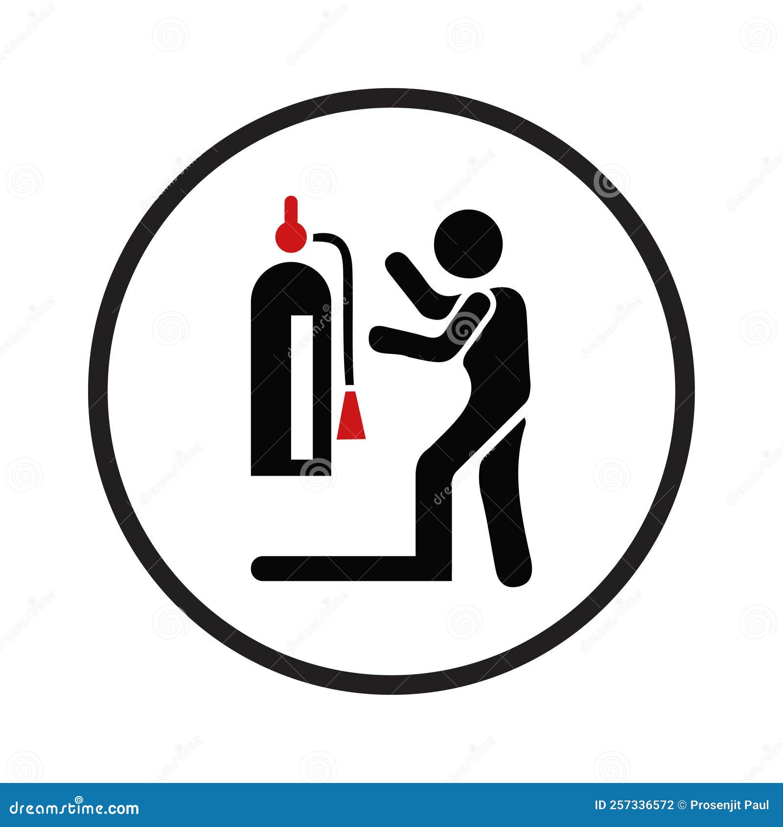 Fire Extinguisher Gas Safety Danger Emergency Icon Stock Vector ...