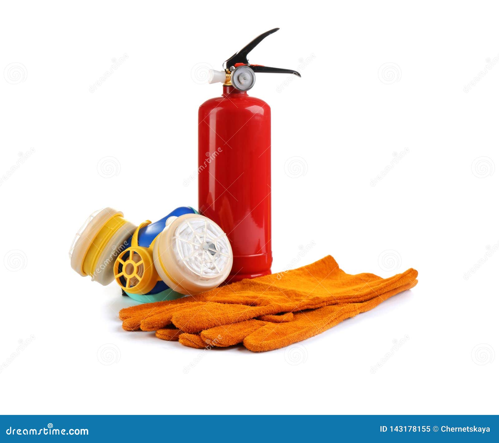 Gloves And Respirator Masks Hanging On Clothes Rack Stock Image ...