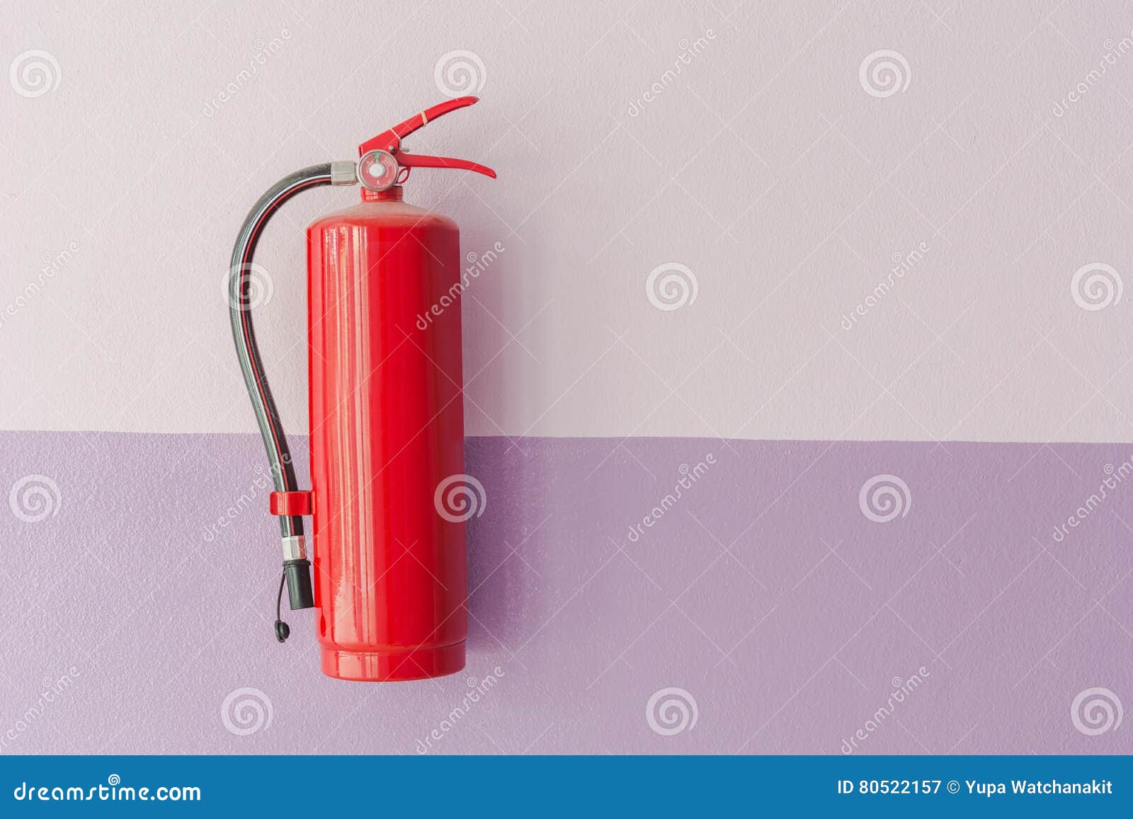 Fire Extinguisher Hanging on Wall Stock Image - Image of prevention ...