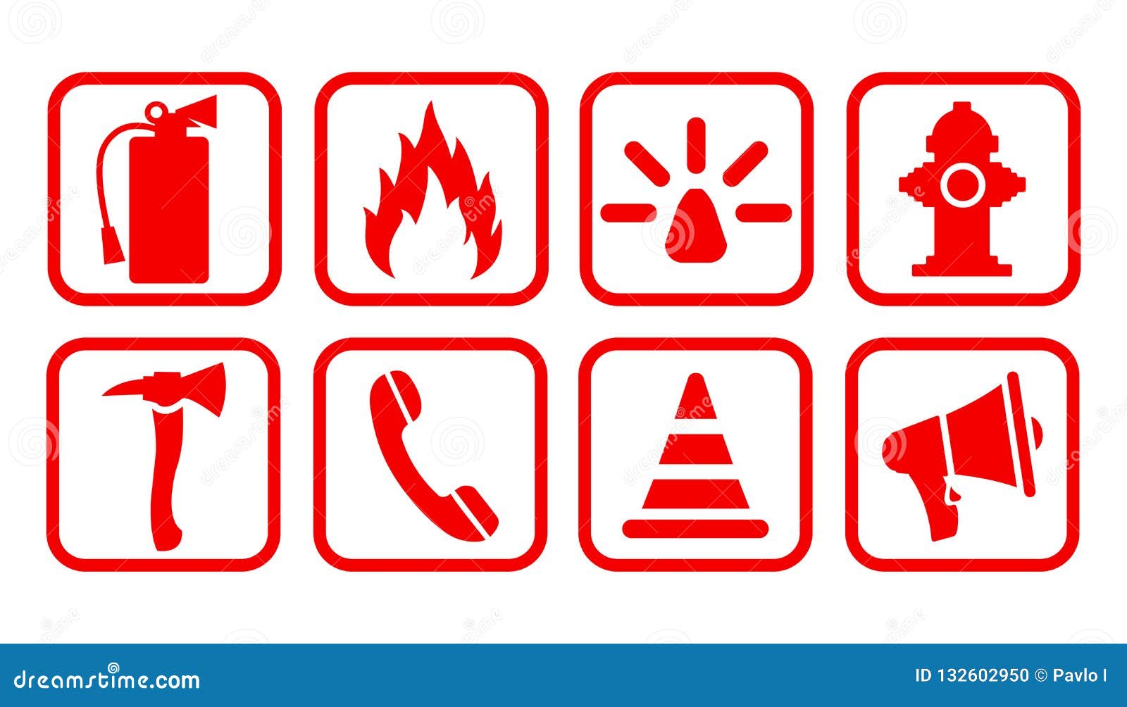 Fire Extinguisher Icon. Flat Fire Safety - Vector Stock Vector ...