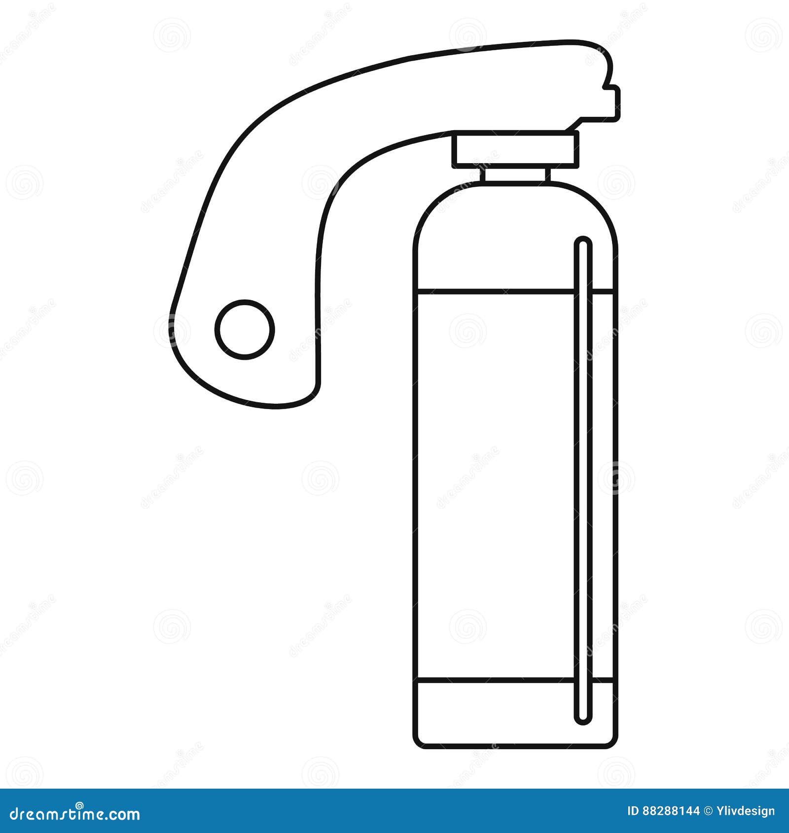 Fire Extinguisher Icon, Outline Style Stock Vector - Illustration of ...
