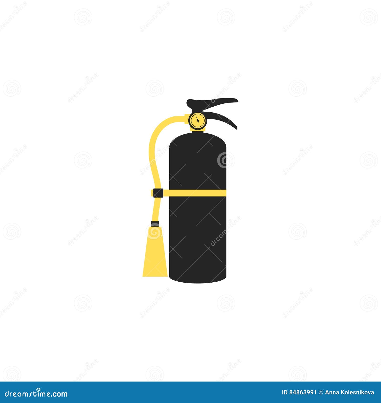 Fire Extinguisher Icon. Single Silhouette Fire Equipment Icon. Vector ...
