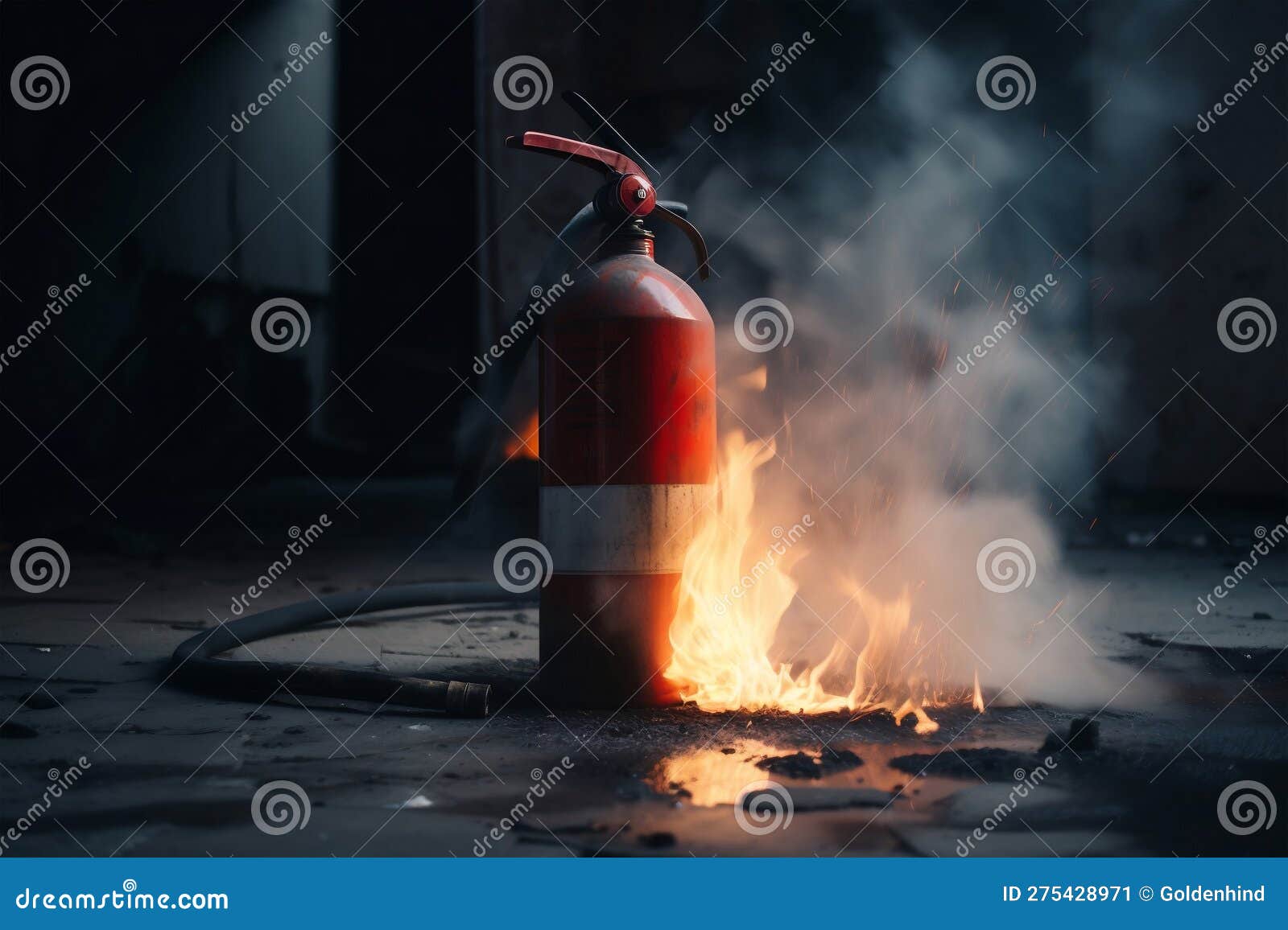 Fire Extinguisher Inside Industrial Object. Generative AI Stock ...