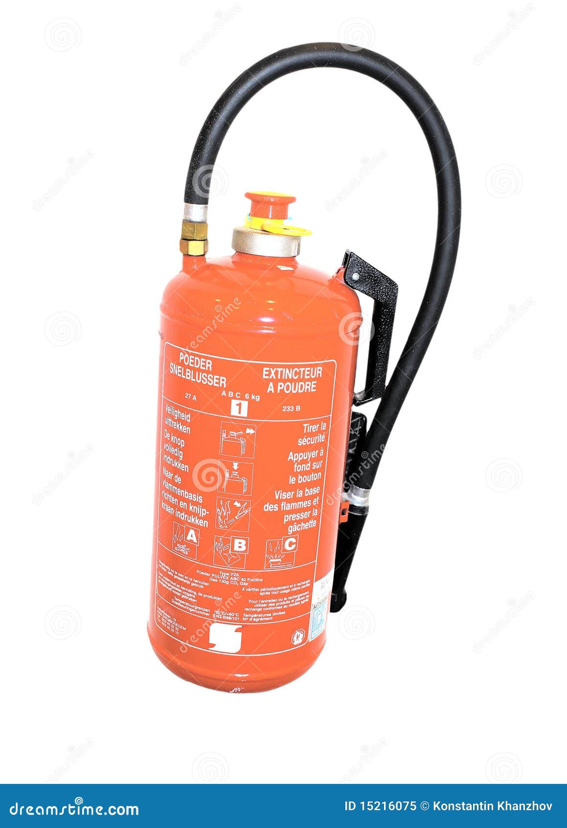 Fire extinguisher isolated stock image. Image of extinguish - 15216075