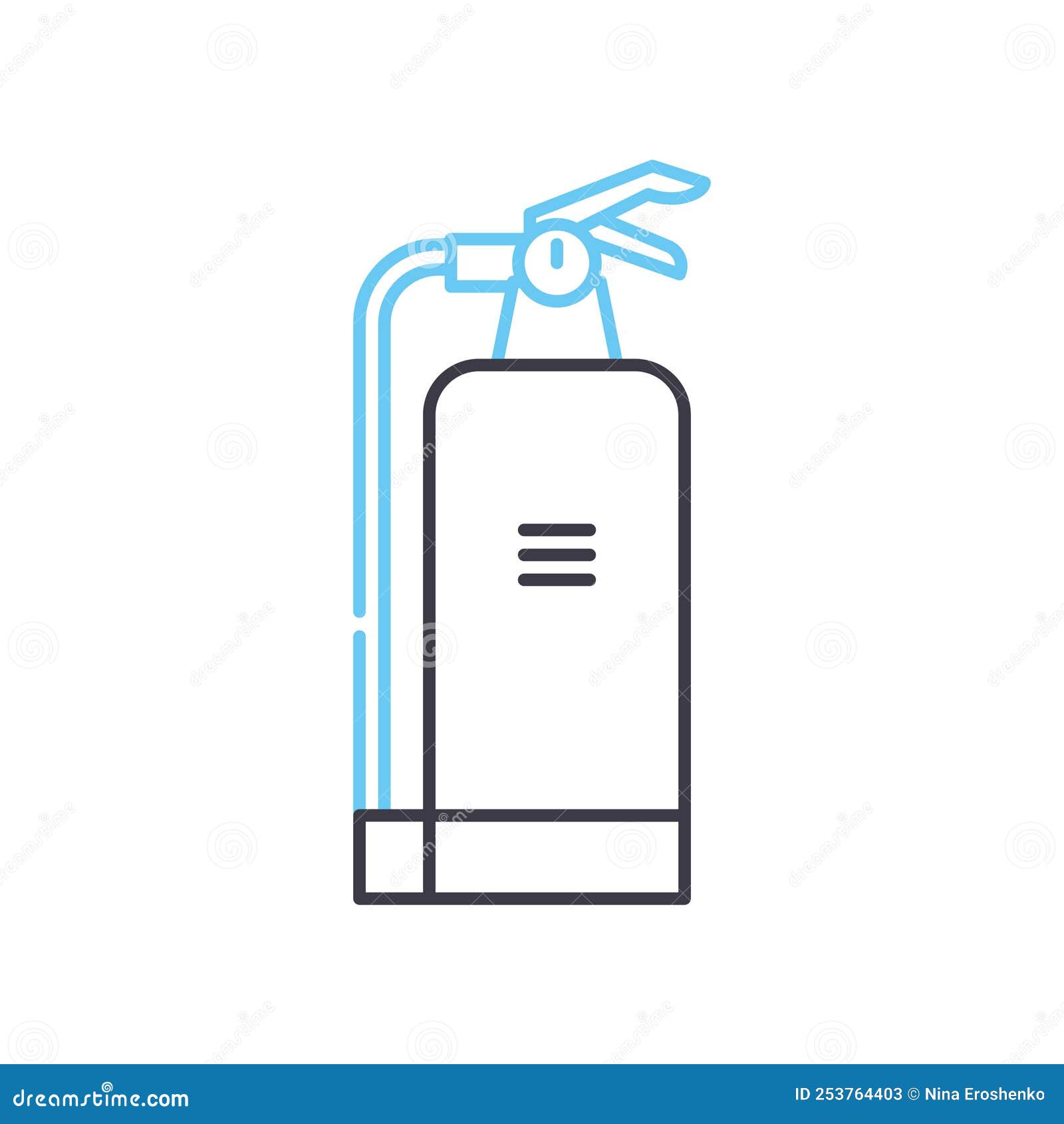 Fire Extinguisher Line Icon, Outline Symbol, Vector Illustration ...