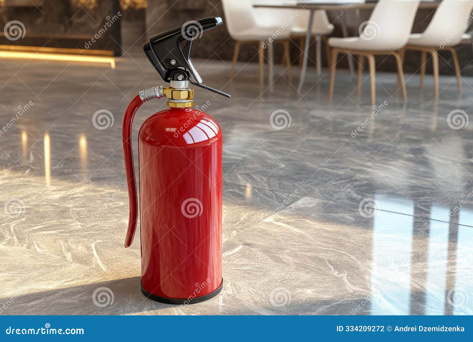 A Fire Extinguisher is Located in a Luxury Apartment or Room in a ...