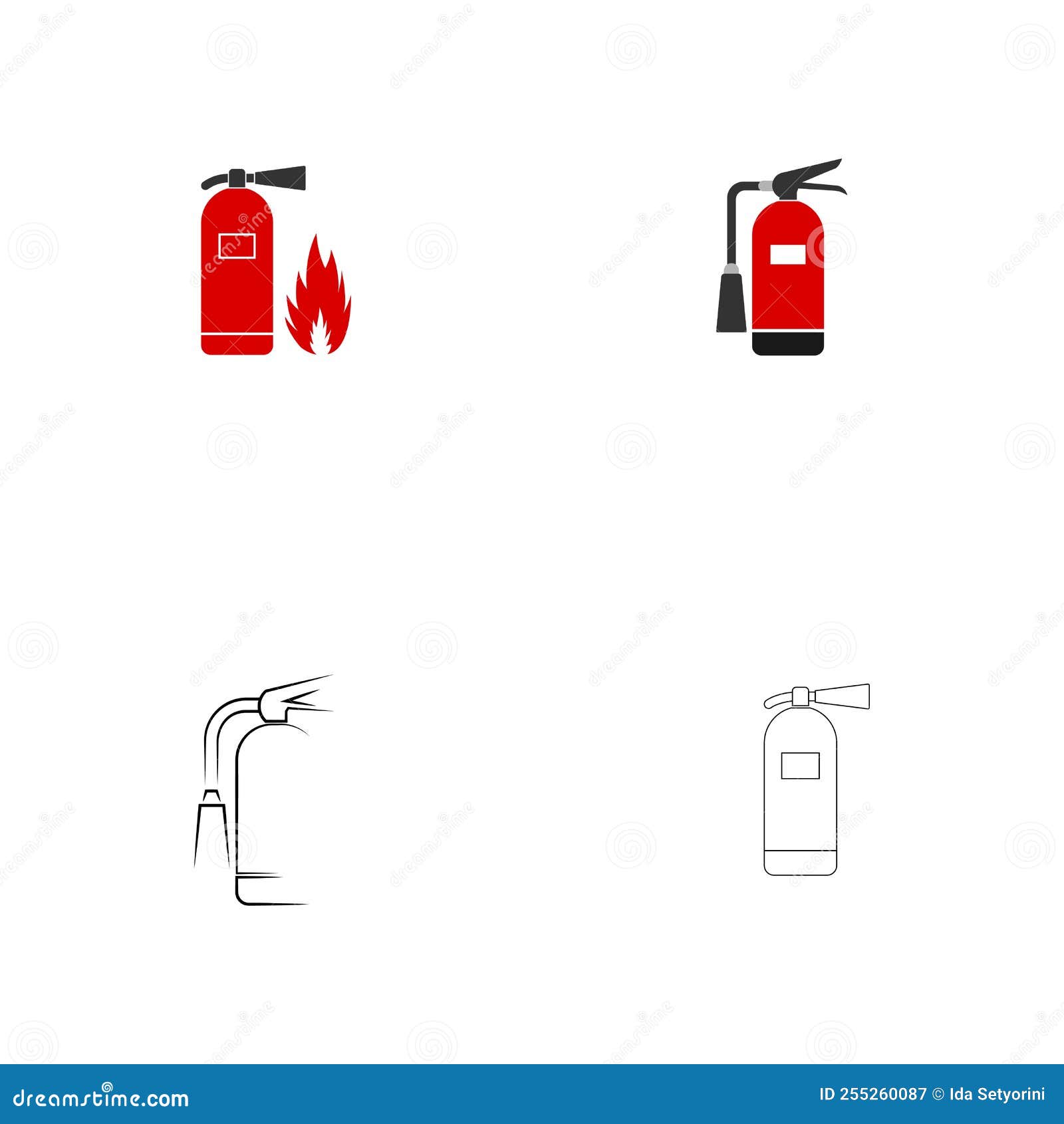 Fire extinguisher logo stock vector. Illustration of alarm - 255260087