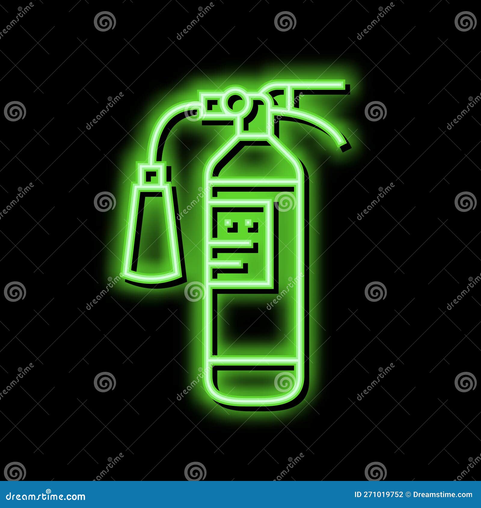 Fire Extinguisher Neon Glow Icon Illustration Stock Vector ...