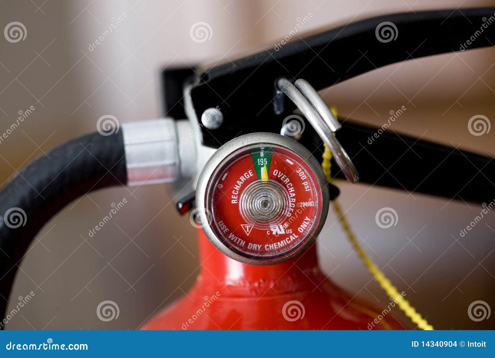 Fire Extinguisher Pressure Gauge Stock Photo - Image of emergency ...