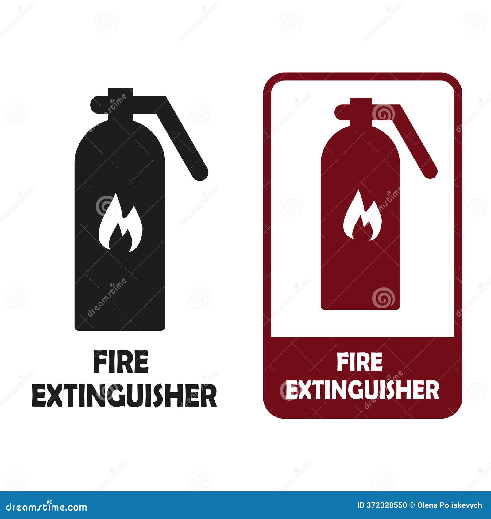 Firefighting Label Set Vector Illustration | CartoonDealer.com #42027372